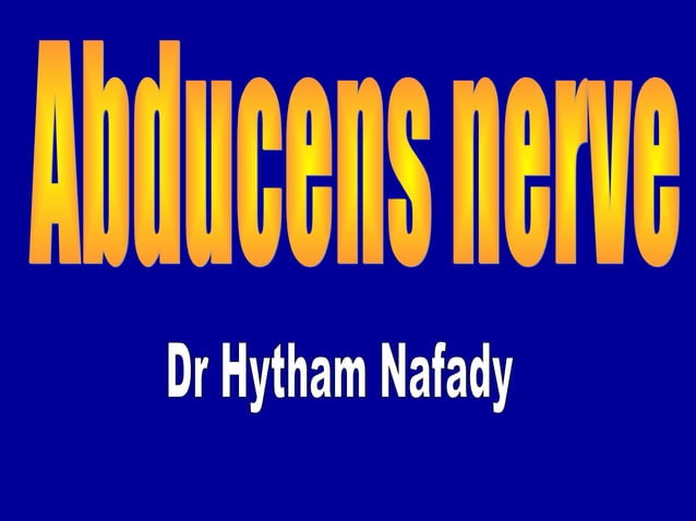 Abducent nerve | PPT