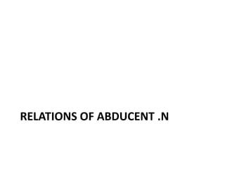 Abducent nerve clinical anatomy | PPTX