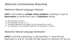 Abductive commonsense reasoning | PPT | Free Download