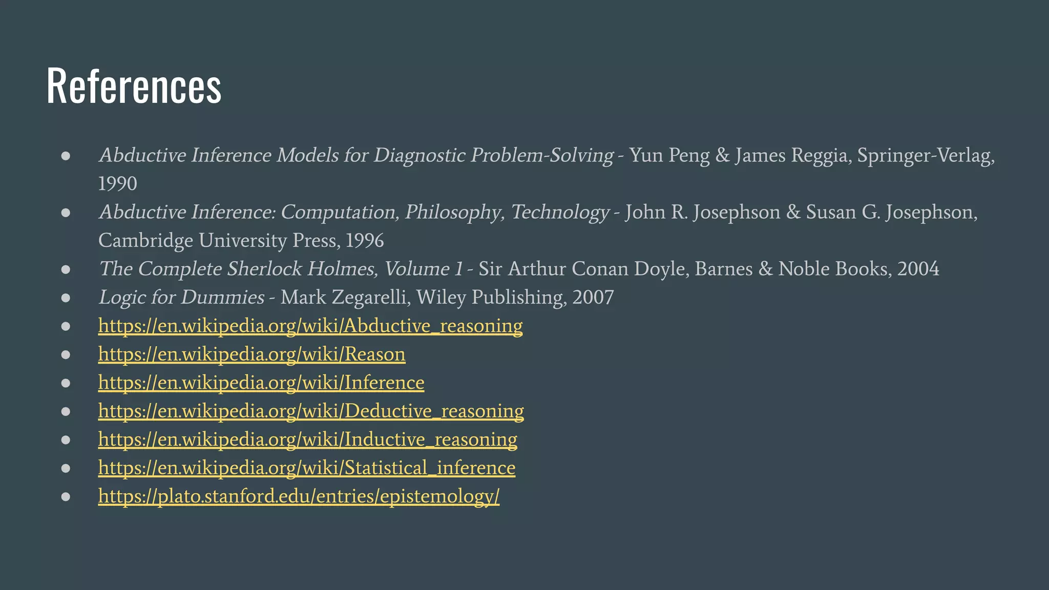 Ai Sherlock Holmes Style Introduction To Automated Abductive Inference Pdf Science