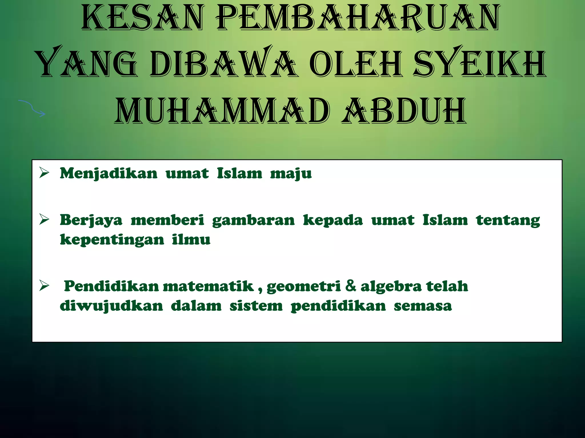 NOTA ( SYEIKH MUHAMMAD ABDUH ) | PPTX