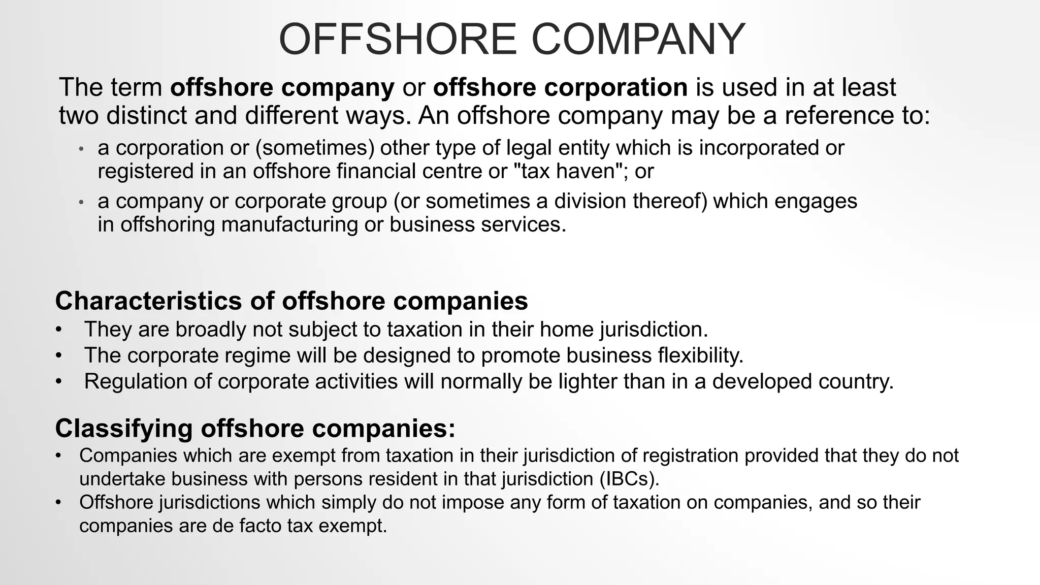 World offshore centers. How It works | PPTX