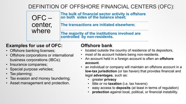 World offshore centers. How It works | PPTX | Business Accounting & Finance | Business