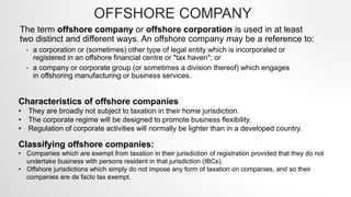 World offshore centers. How It works | PPTX