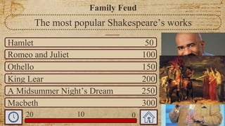 William Shakespeare. Quiz | PPTX