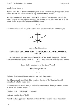 Abdul alhazred al-azif wilson hay-turner_langford_version | PDF