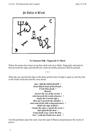 Abdul alhazred al-azif wilson hay-turner_langford_version | PDF ...