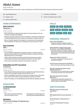 Abdul Azeez - Resume | PDF