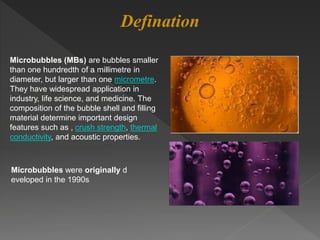 A project on microbubble. | PPTX | Chemistry | Science