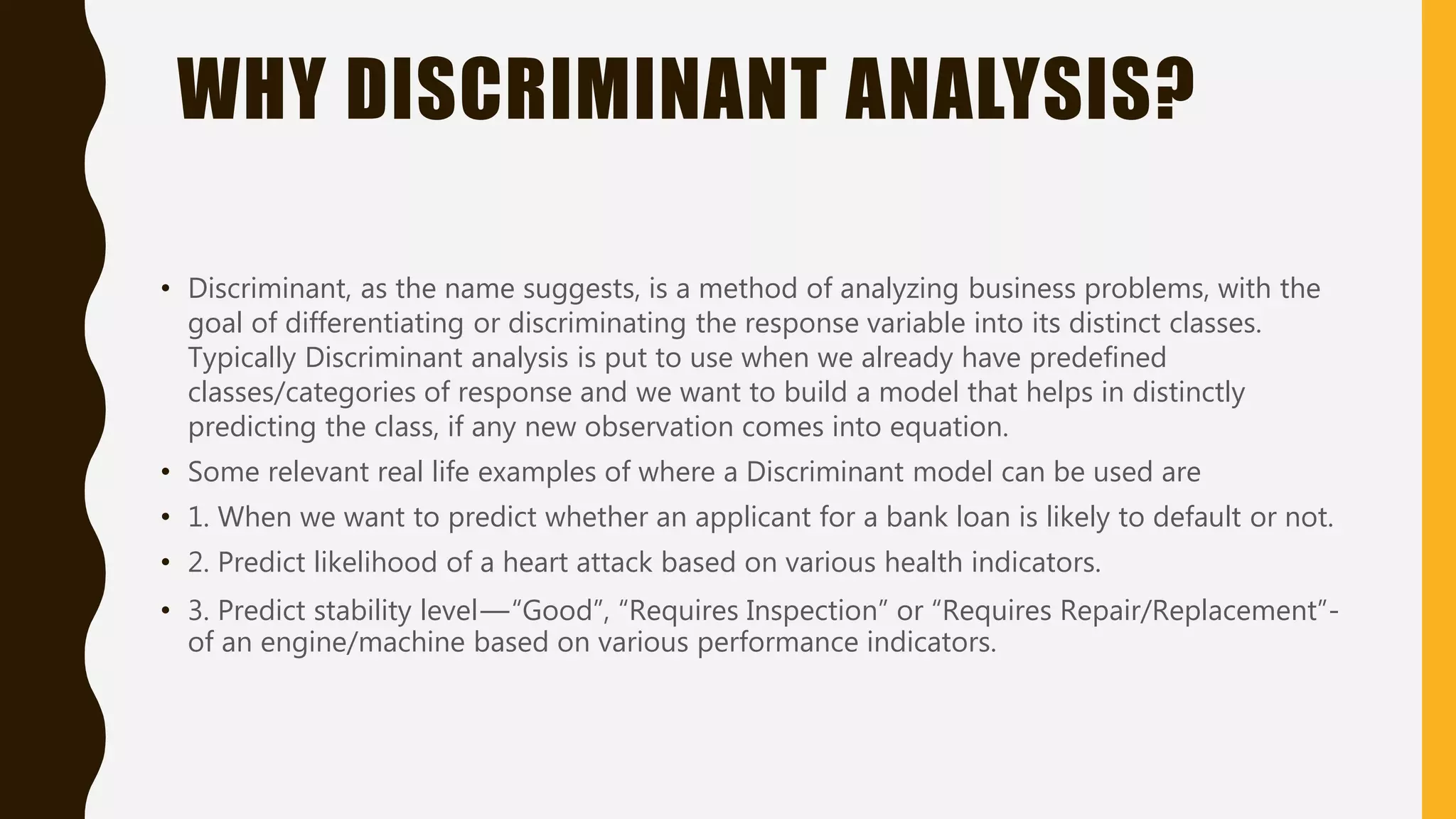 discrimination analysis | PPTX