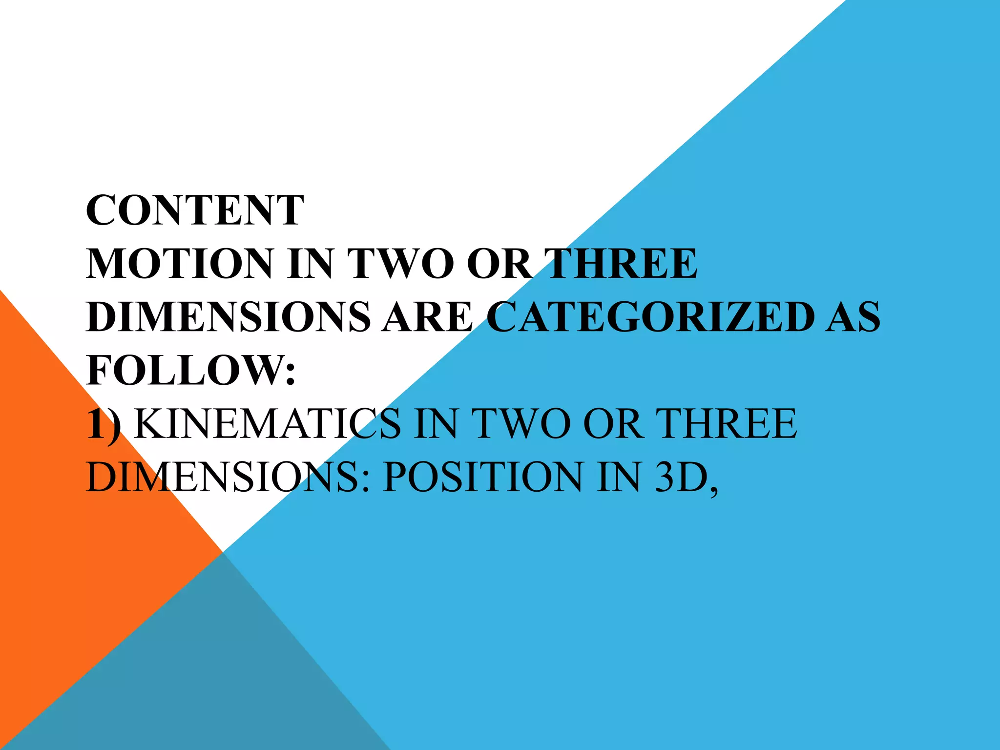 Motion in two or three dimension | PPT