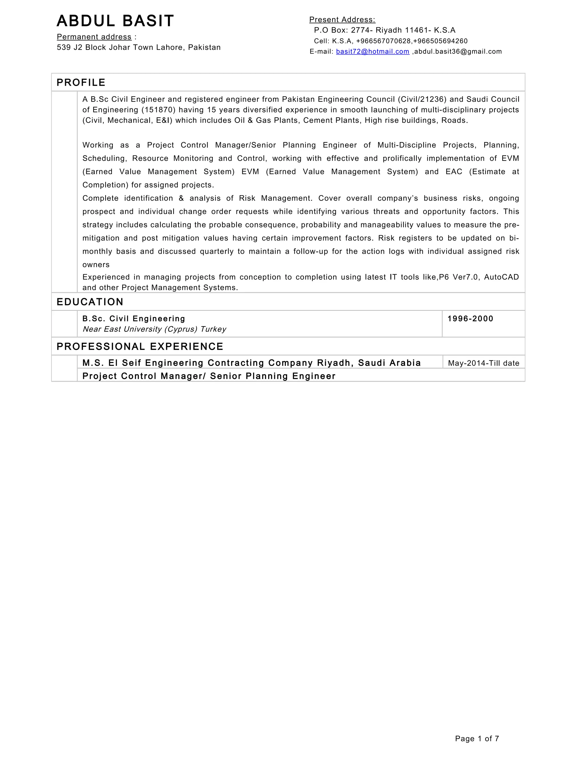 Abdul basit resume | DOC