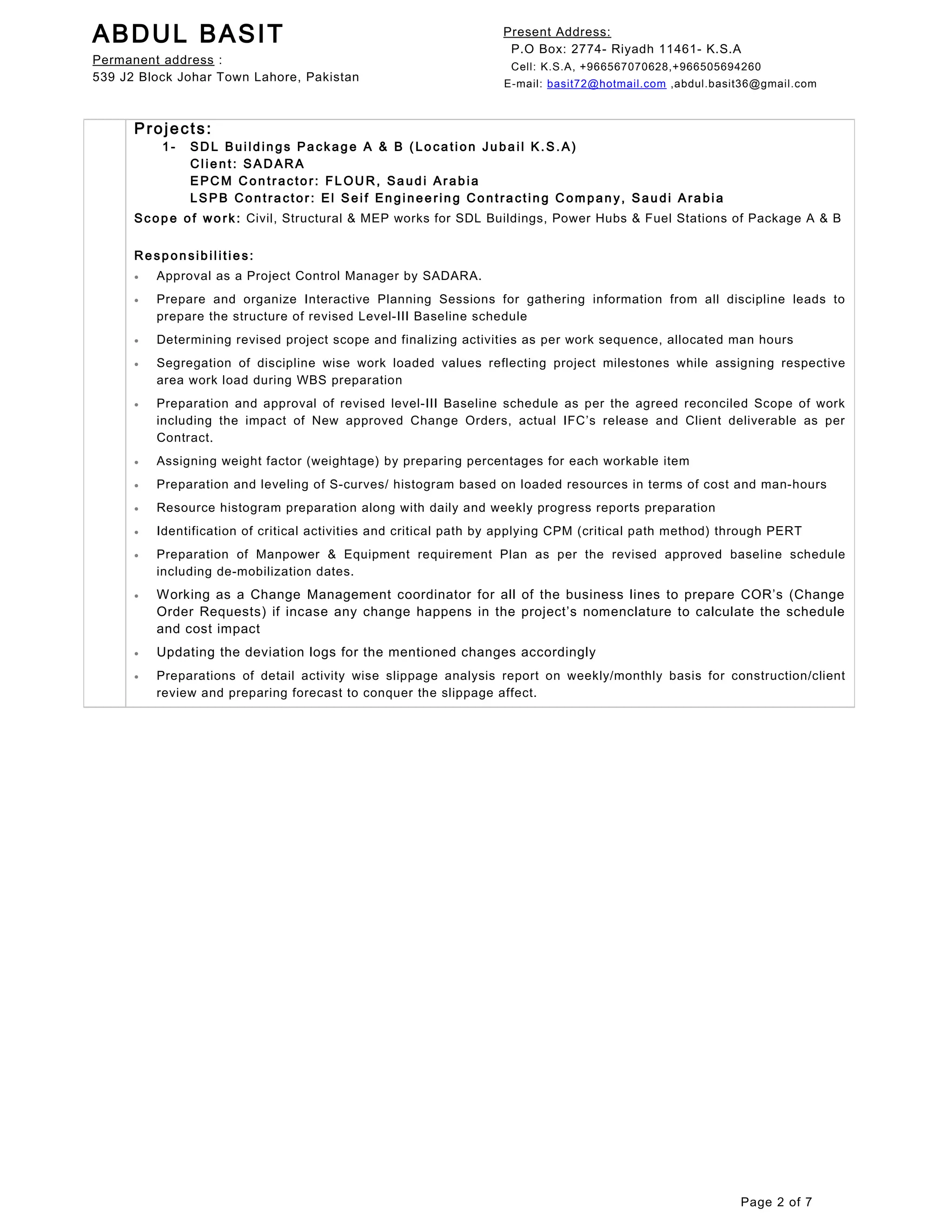 Abdul basit resume | DOC