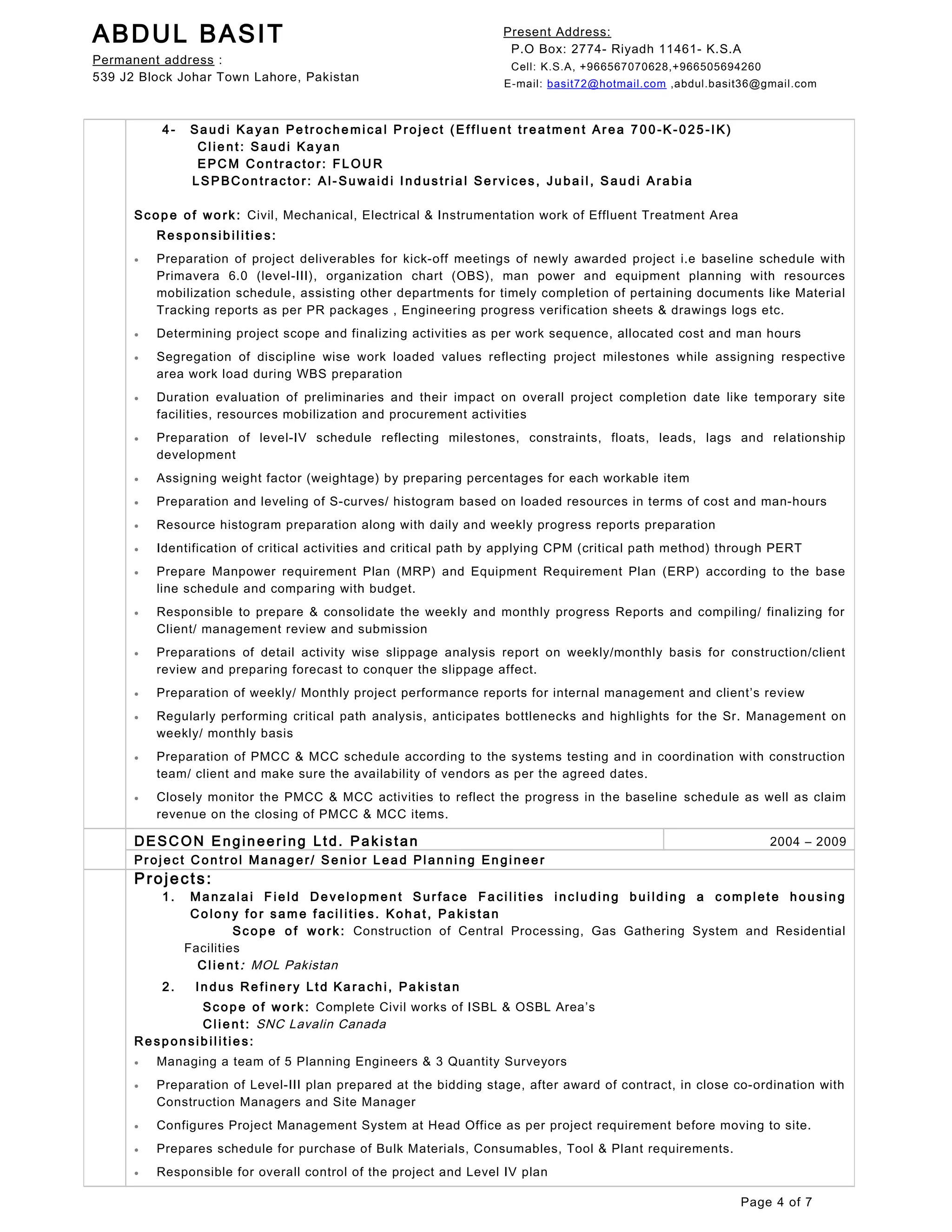Abdul basit resume | DOC