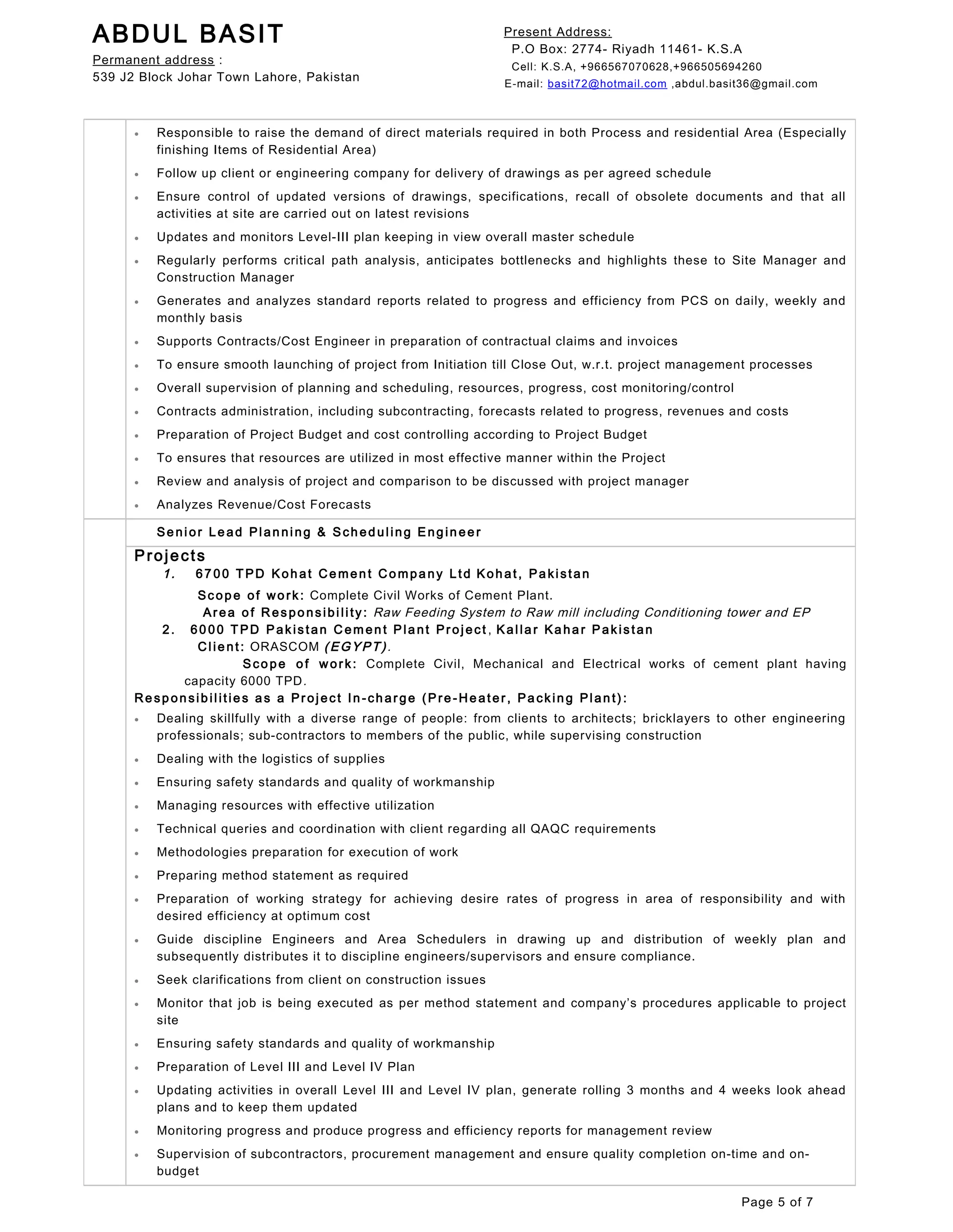 Abdul basit resume | DOC