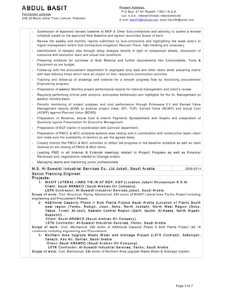 Abdul basit resume | DOC