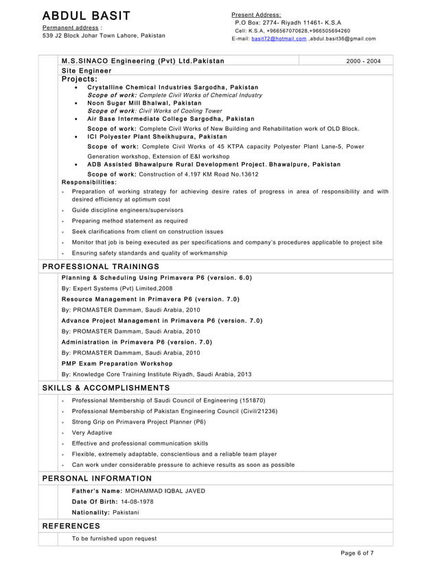 Abdul basit resume | DOC
