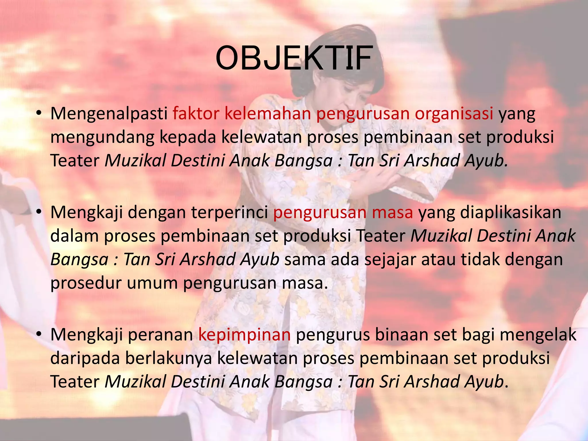PERANAN PENGURUS BINAAN SET PRODUKSI DALAM PENGURUSAN BINAAN SET | PPT
