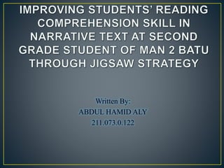 Jigsaw Strategy to Improve Reading Comprehension | PPTX