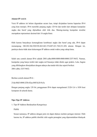 Rangkuman IP Address | PDF