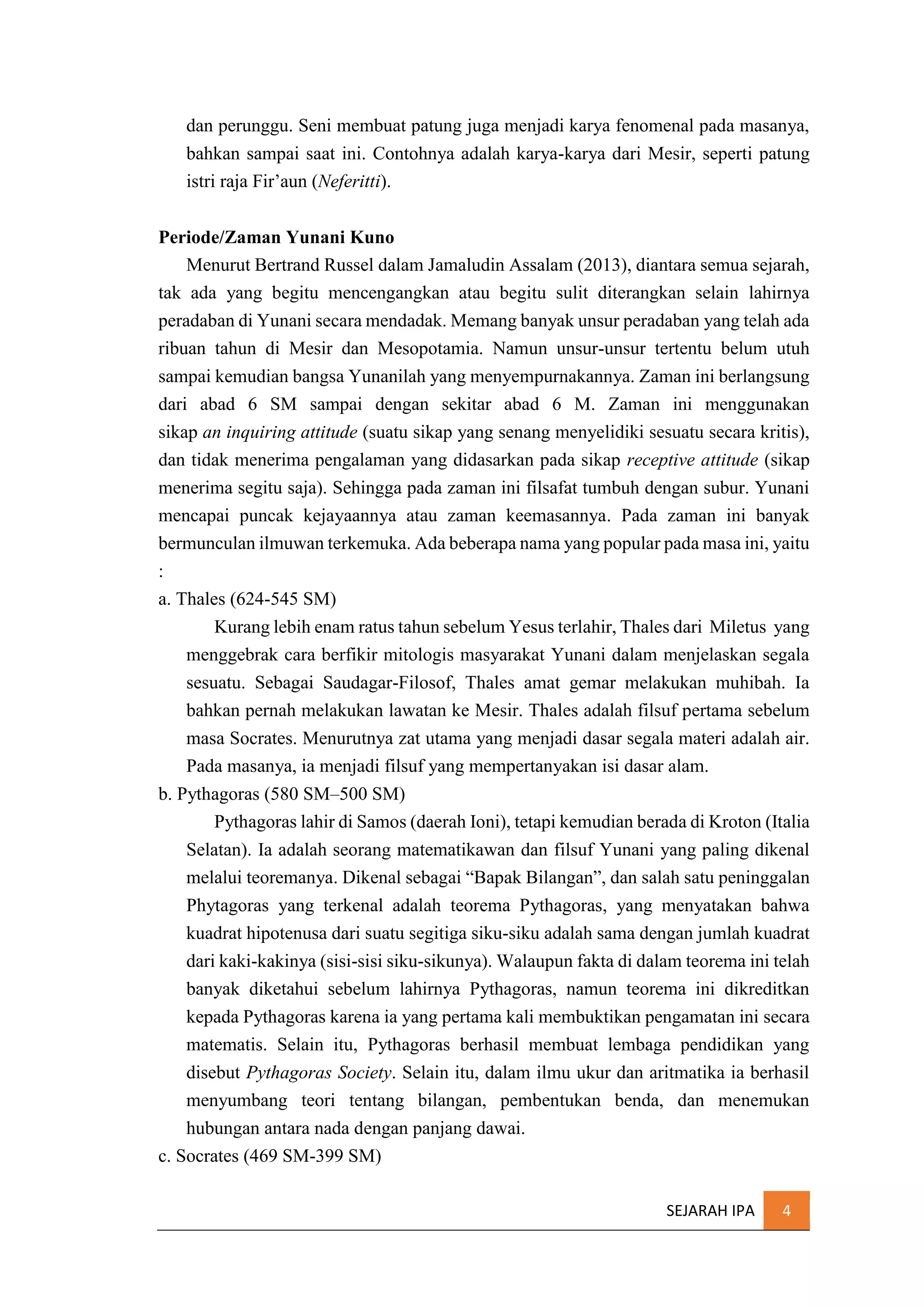 Sejarah Sains Presentasi | PDF