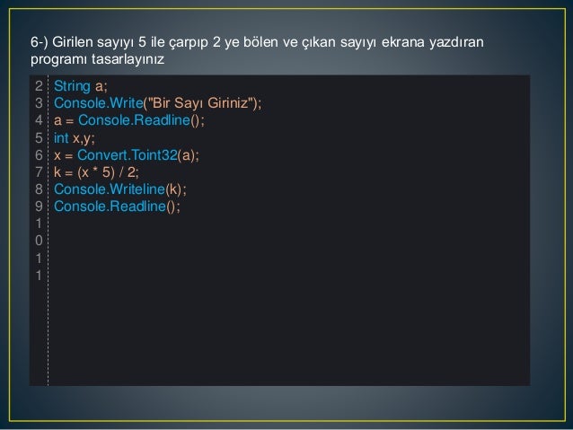 Programlama Temelleri Değişkenler