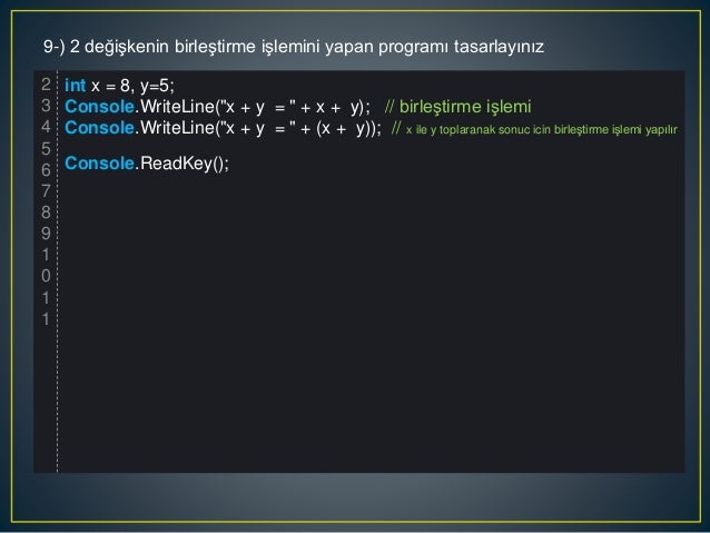 Programlama Temelleri Değişkenler
