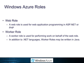 Windows Azure Overview | PPT