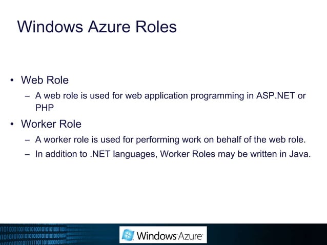 Windows Azure Overview | PPT