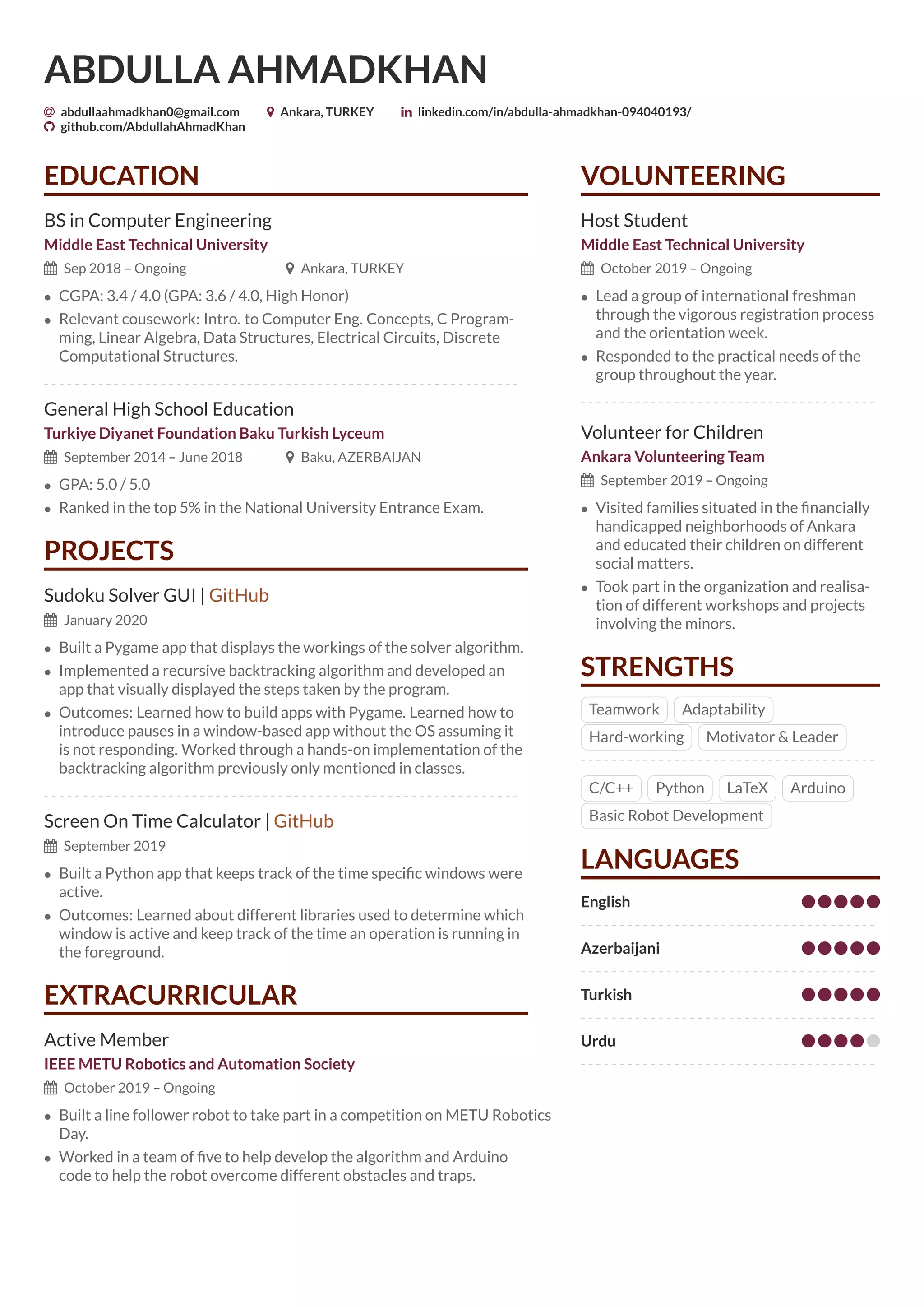 Abdulla ahmadkhan resume | PDF