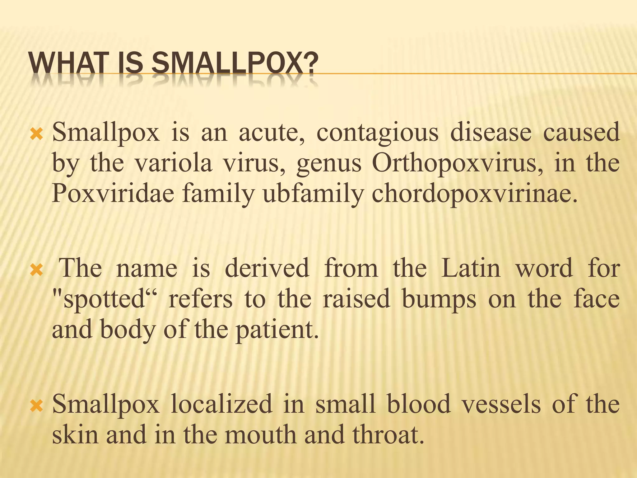 microbiology ( smallpox ) | PPT