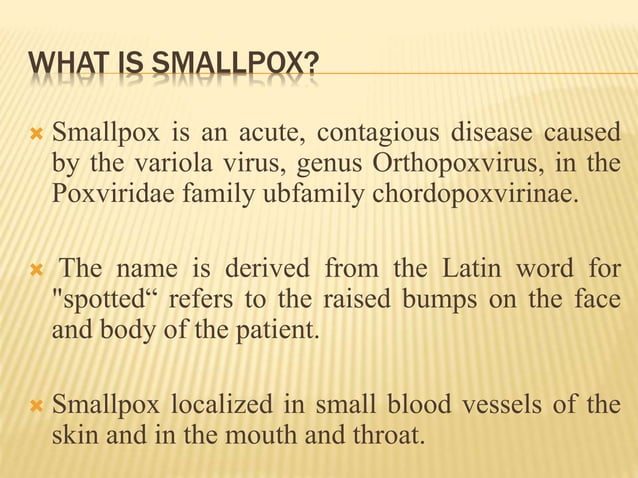 microbiology ( smallpox ) | PPT
