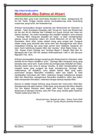 Abdullah bin saba tokoh yahudi pencipta agama syiah | PDF