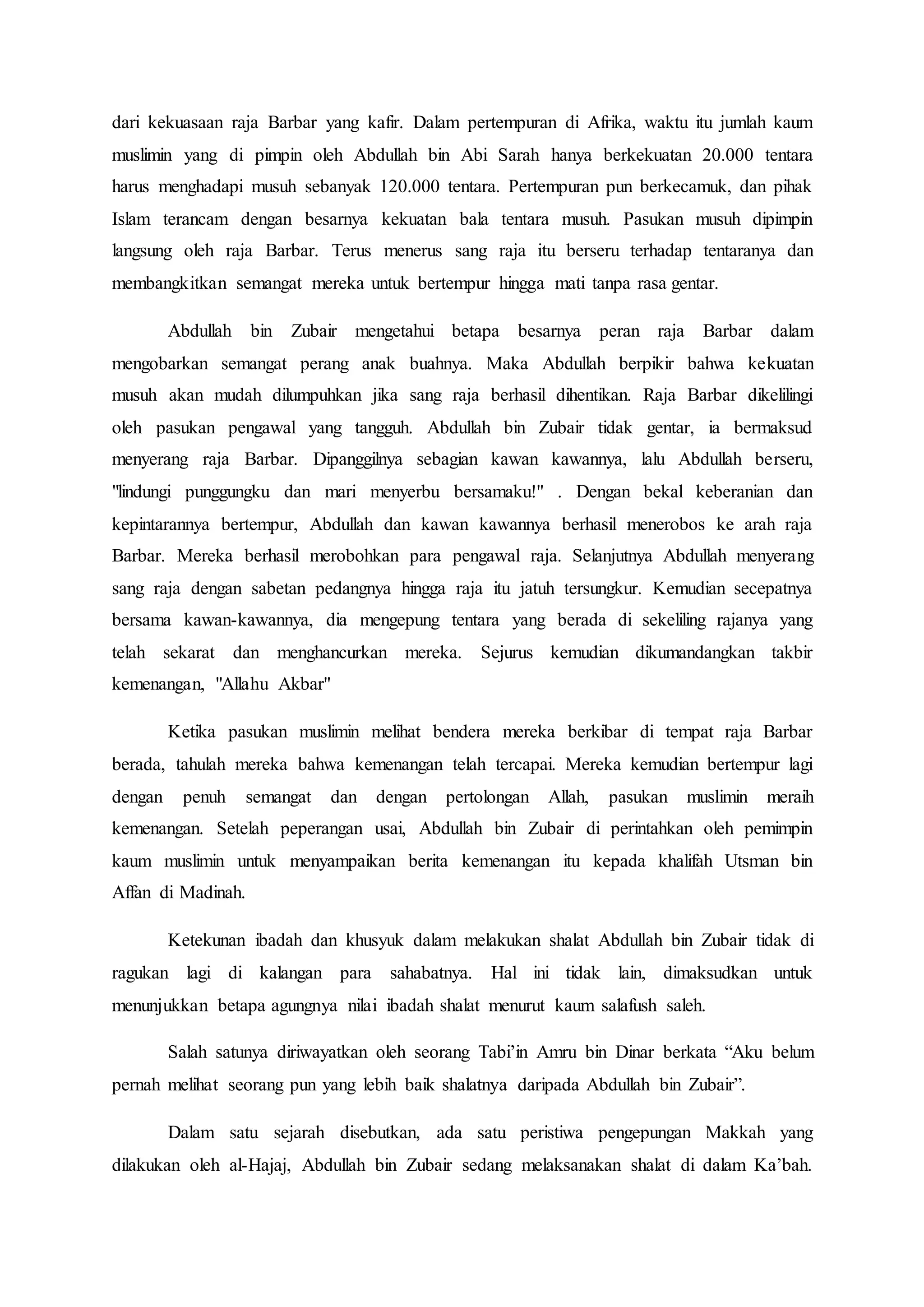 Abdullah bin zubair | DOCX