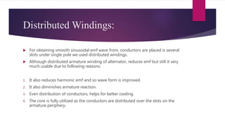 Distribution Factor, Concentrated Windings, Distributed Windings | PPTX