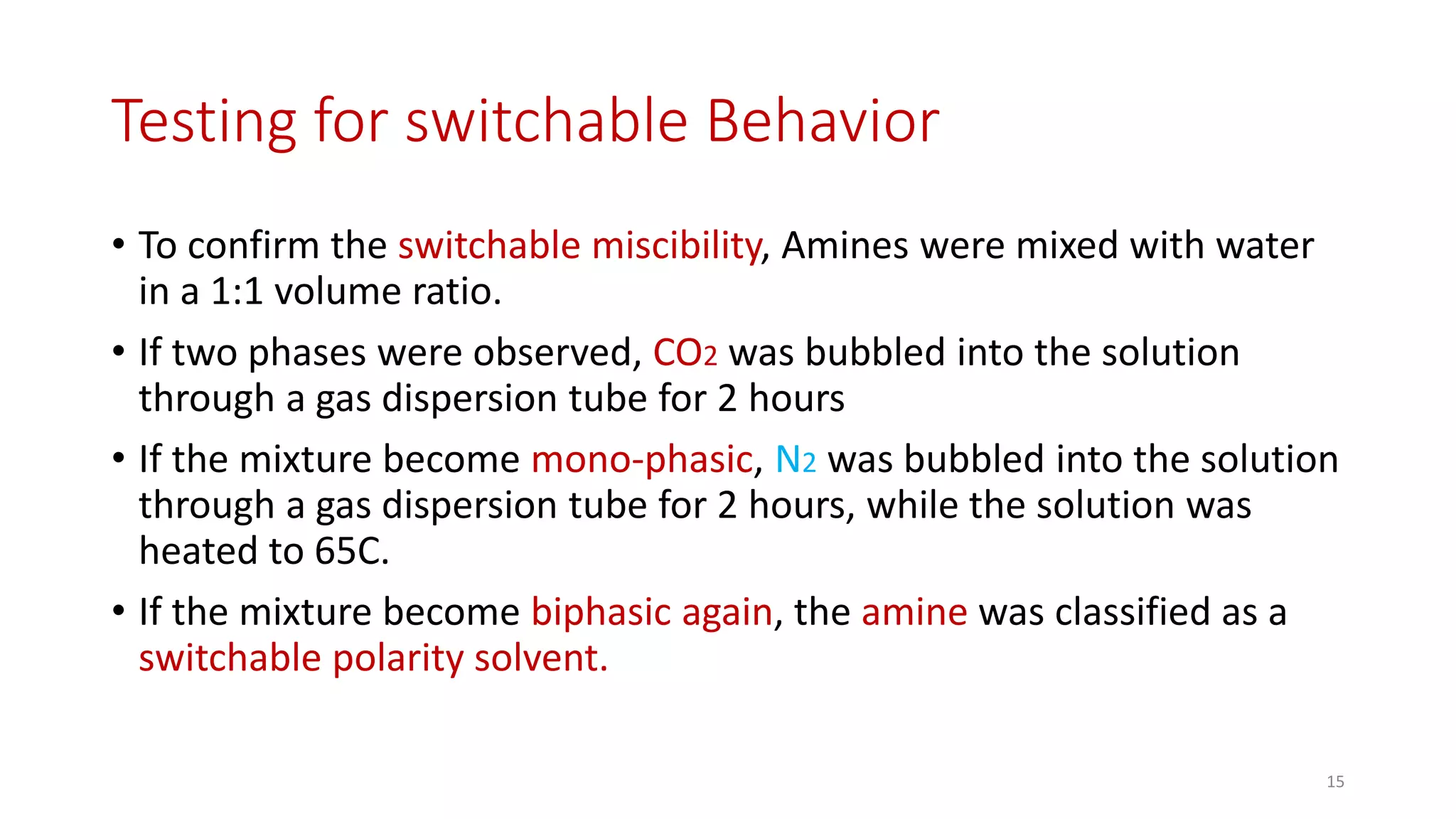 Switchable polarity solvent in analytical chem | PPTX
