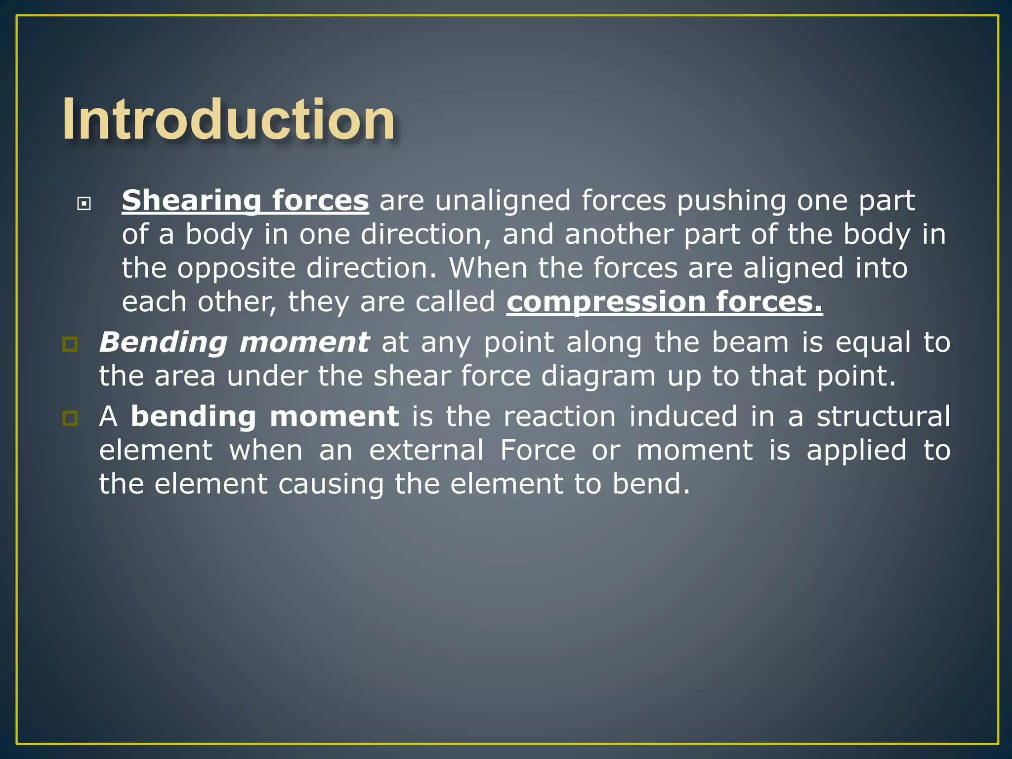 Shear Force and Bending Moment | PPTX