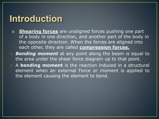 Shear Force and Bending Moment | PPTX | Physics | Science