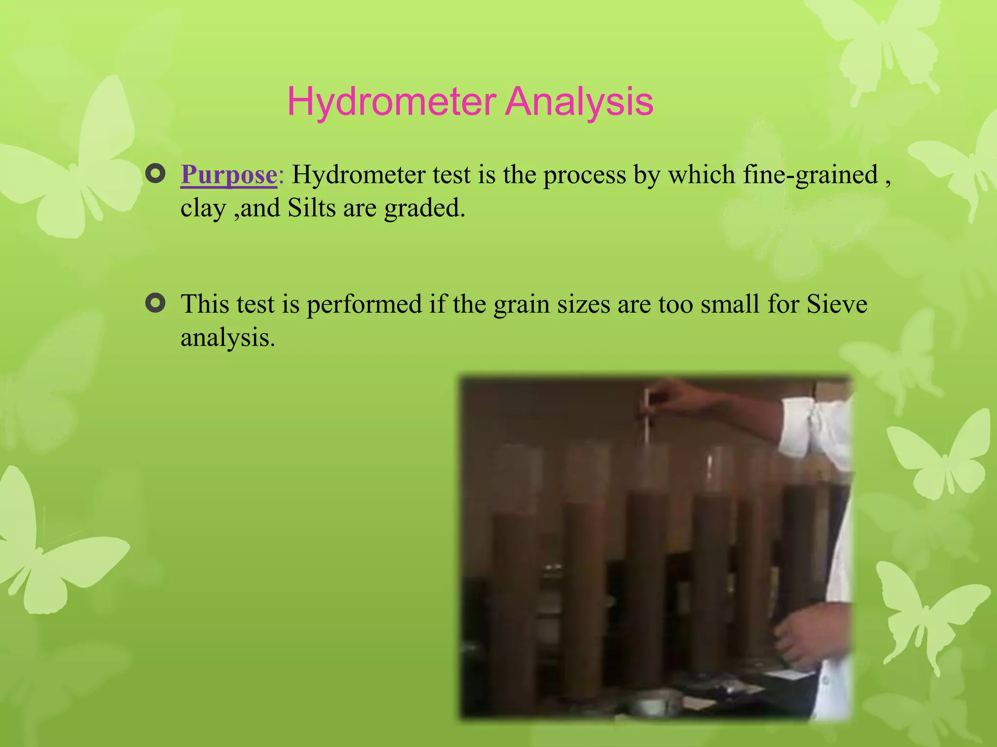 sedimentation test for soil..Soil Mechanics | PPTX