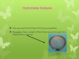 sedimentation test for soil..Soil Mechanics | PPTX