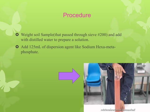 sedimentation test for soil..Soil Mechanics | PPT