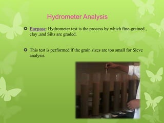 Hydrometer Analysis for Soil (Sedimentation) | PPTX