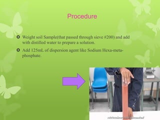 Hydrometer Analysis for Soil (Sedimentation) | PPTX
