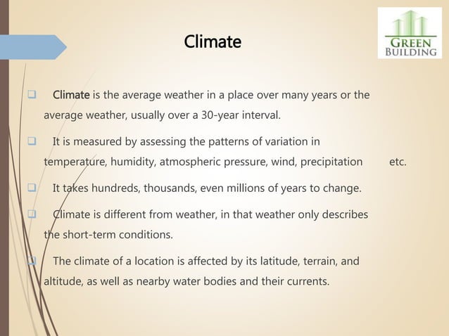 Elements of weather and climate | PPTX | Weather | Science