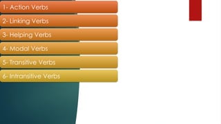 Types of Verbs In English Language basic concepts | PPTX