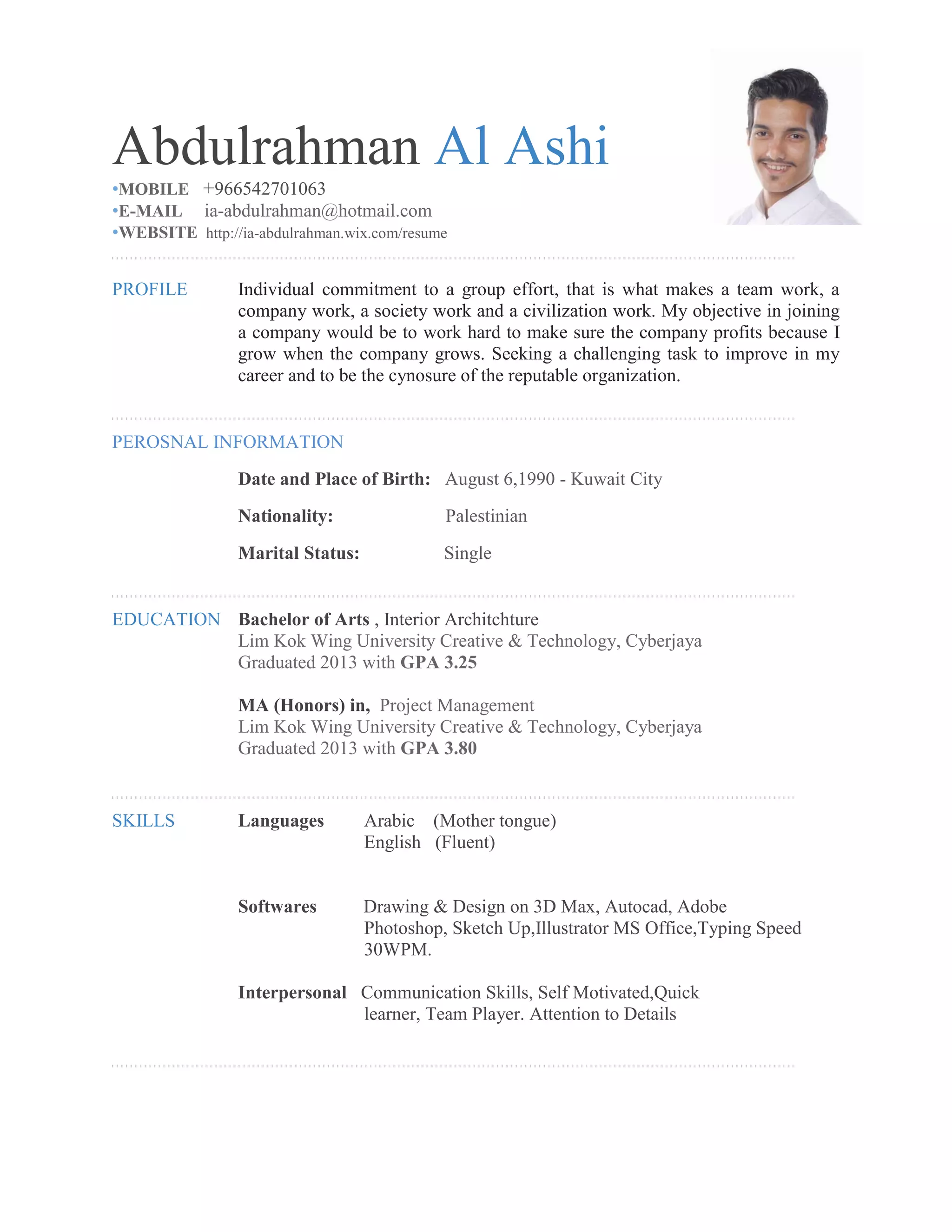 Abdulrahman alashi resume | PDF