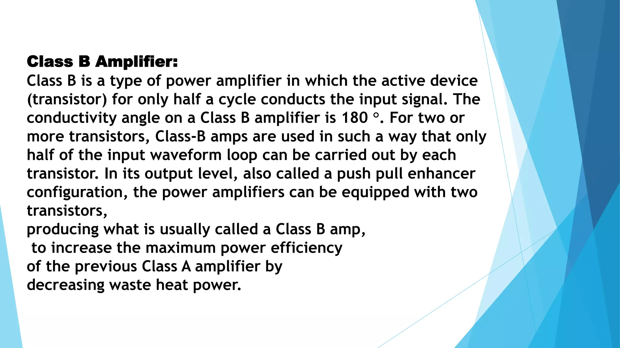 Amplifier classes | PPTX