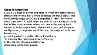 Amplifier classes | PPTX