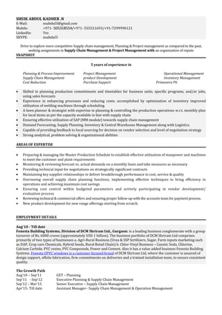 Abdul resume cv | DOC | Logistics | Business