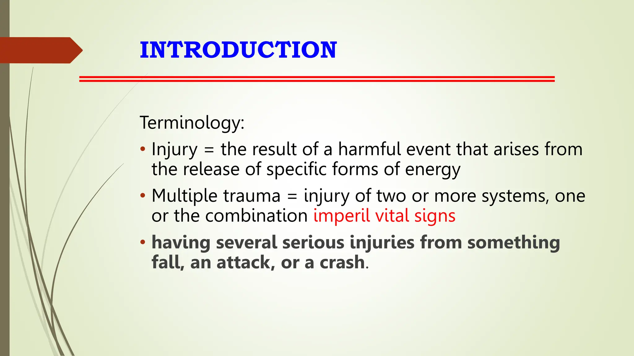 Multiple trauma and it’s definition , classification | PPTX